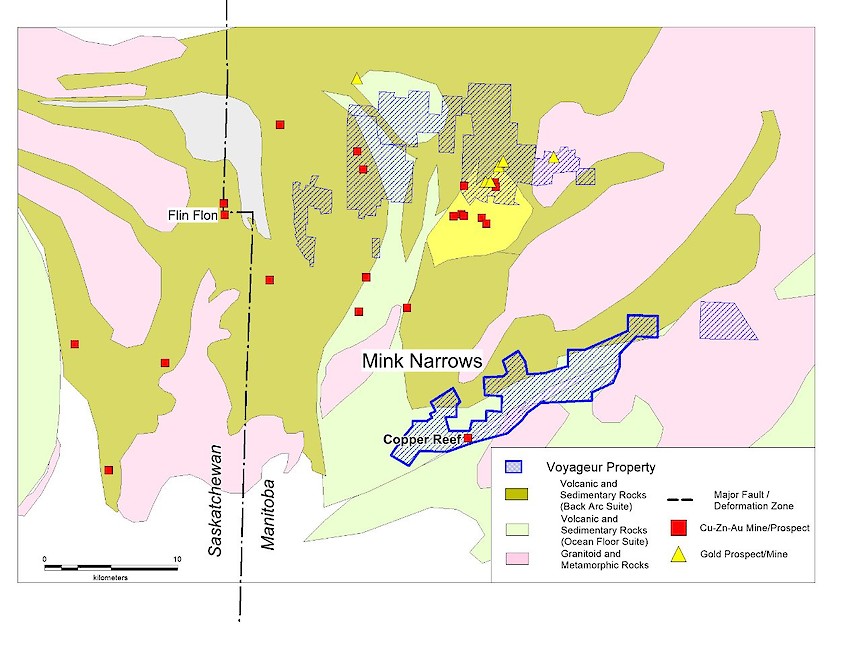 Voyageur Mineral Explorers Corporation | Mink Narrows Properties, Manitoba